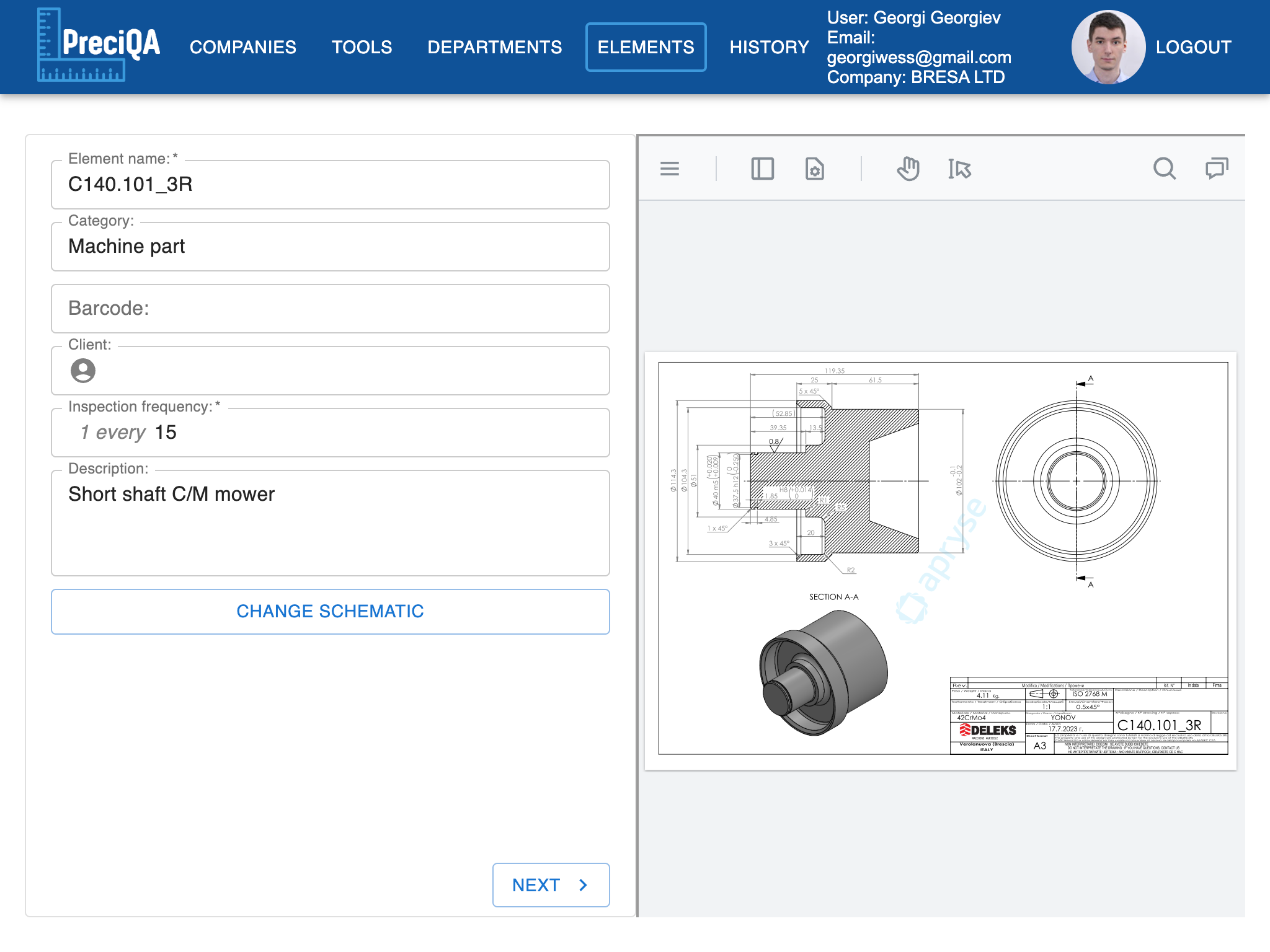PreciQA - Your Quality Control Software Solution for Engineering Manufacturing